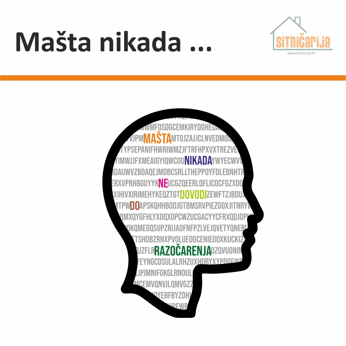 Naljepnica za zid - Mašta nikada ... • Sitničarija.hr