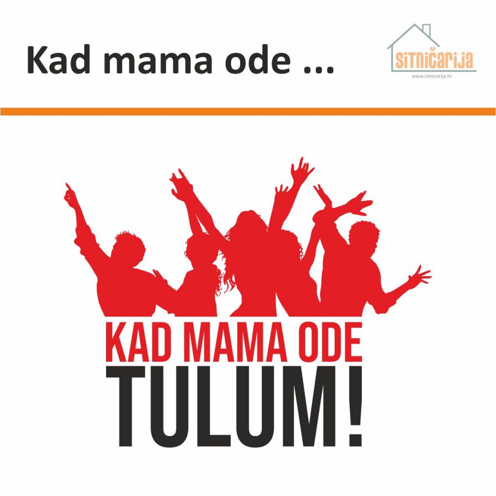 Naljepnica za zid - Kad mama ode ... • Sitničarija.hr