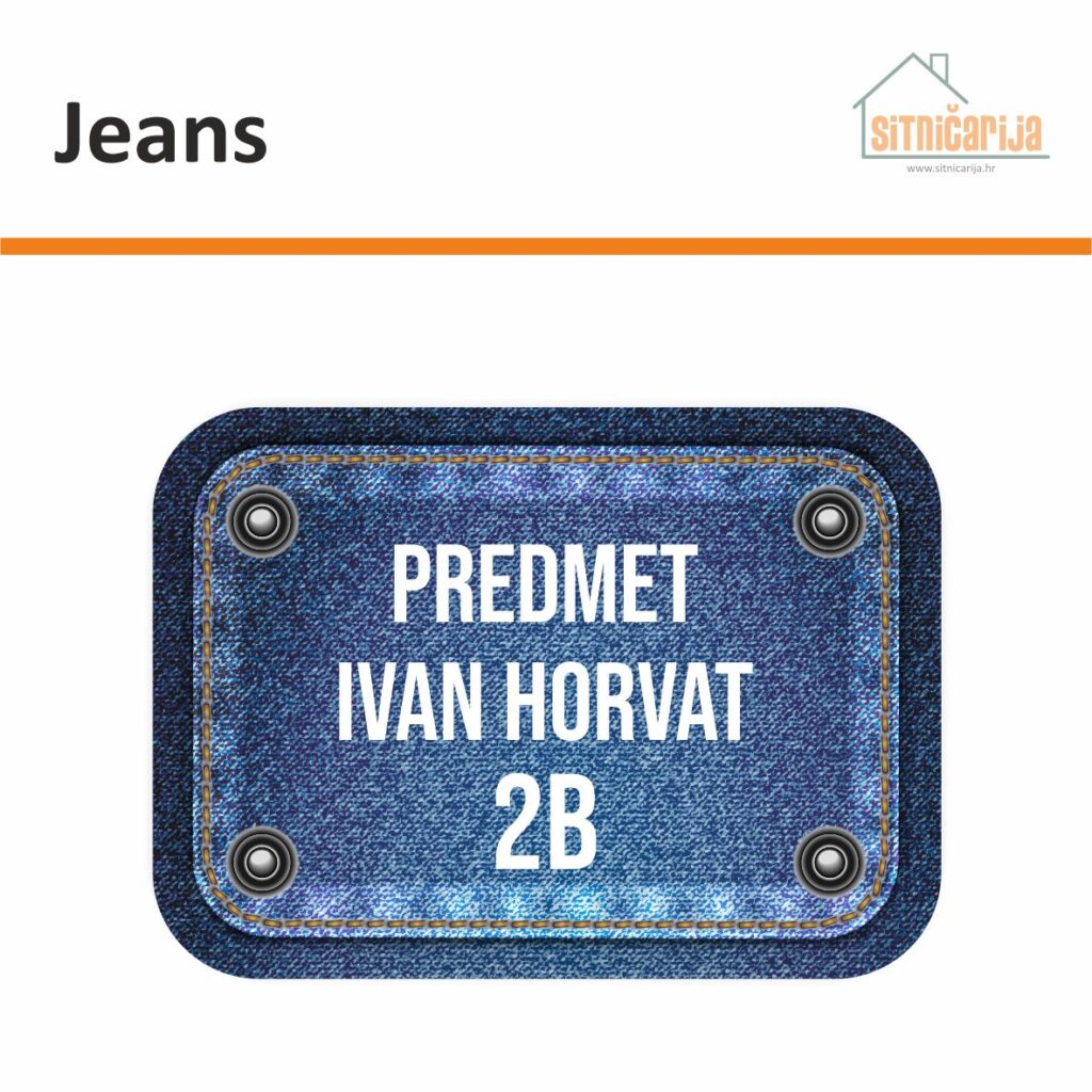Naljepnice za knjige i bilježnice - Jeans • Sitničarija.hr